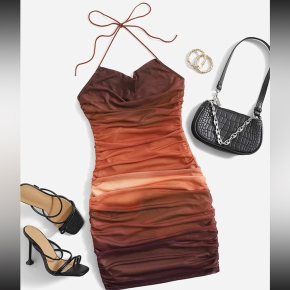 SHEIN | Dresses | Sunset Mesh Dress | Poshmark